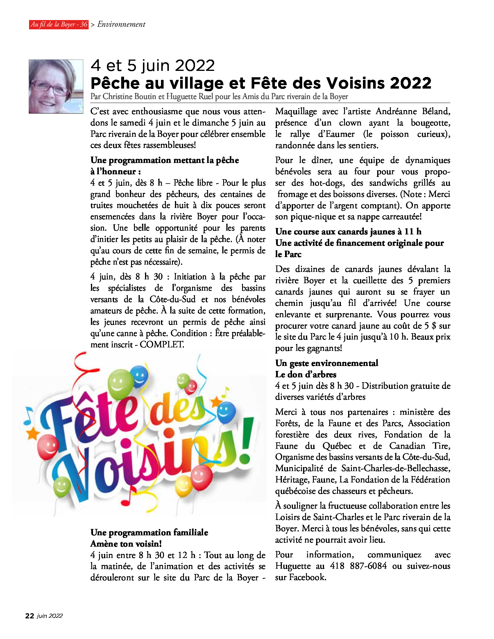 LA PÊCHE AU VILLAGE LES 4 ET 5 JUIN 2022 – Parc riverain de la Boyer